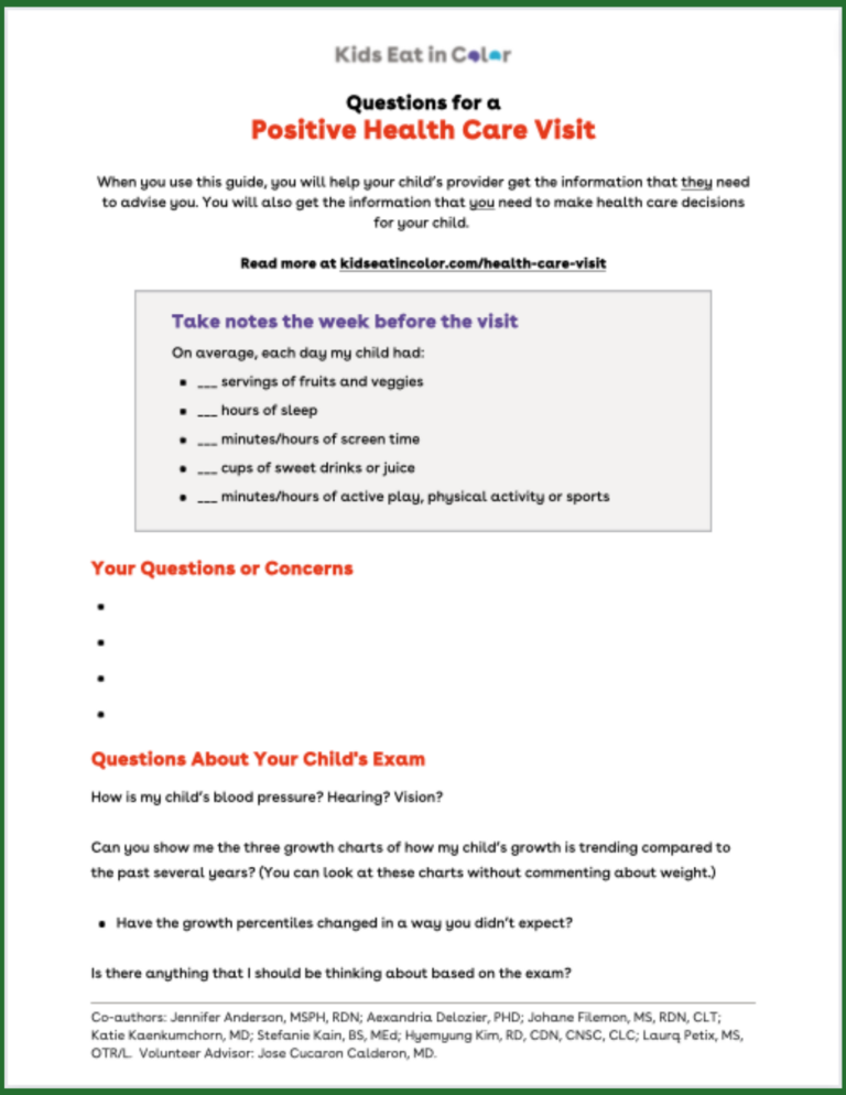 Parents’ Guide to Positive Health-Focused Medical Visits - Kids Eat in ...